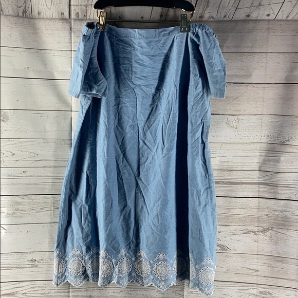 Maison Jules | Dresses | Maison Jule Embroidered Offtheshoulder Dress ...